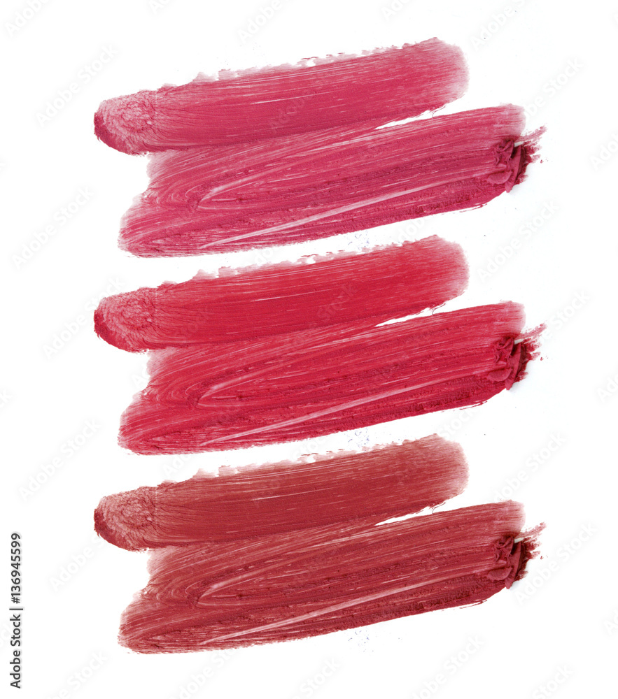 Collection of various lipstick on white background Stock Photo | Adobe ...