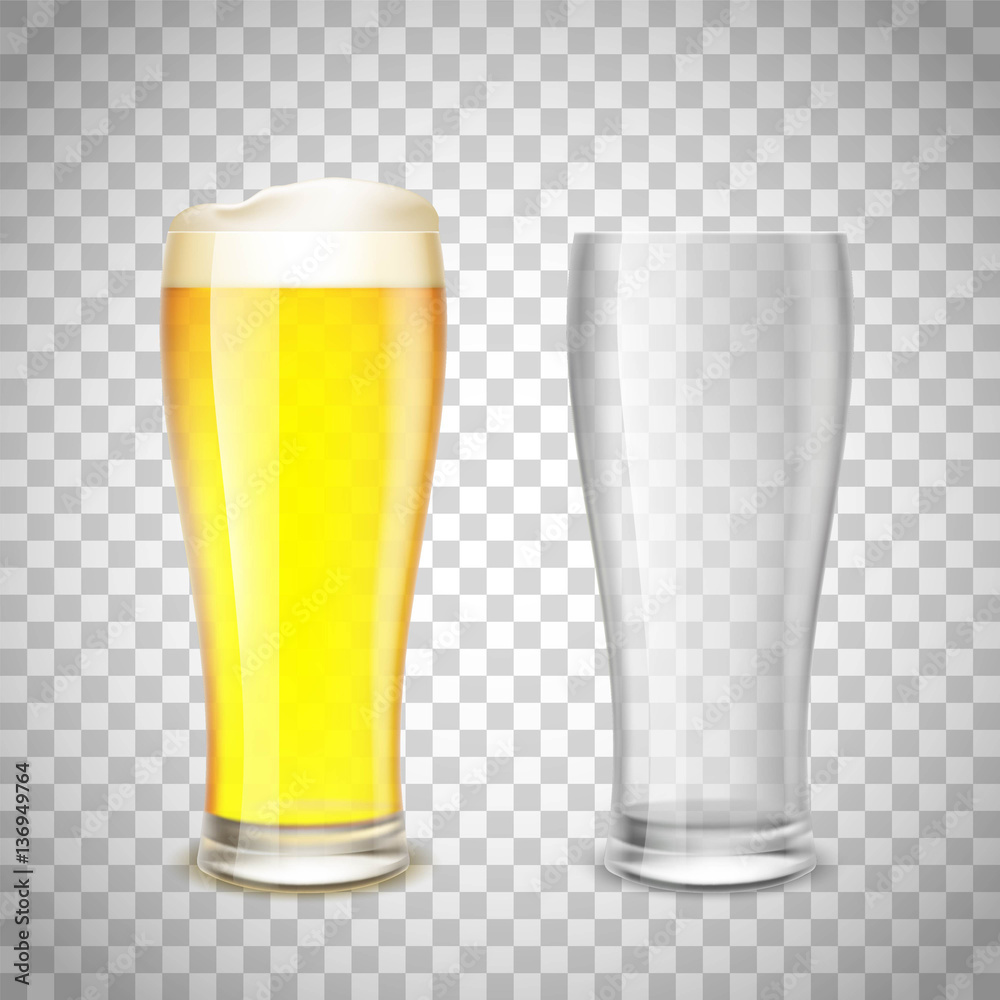 Empty Beer Glass Vector