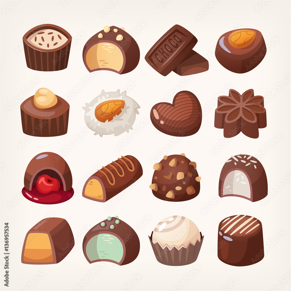 Chocolate vector sweets Stock Vector | Adobe Stock