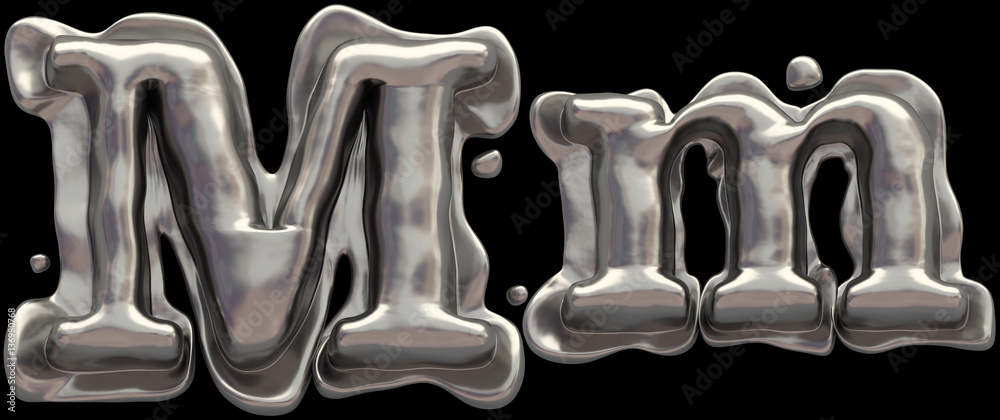 Liquid metal font. Stock Illustration | Adobe Stock