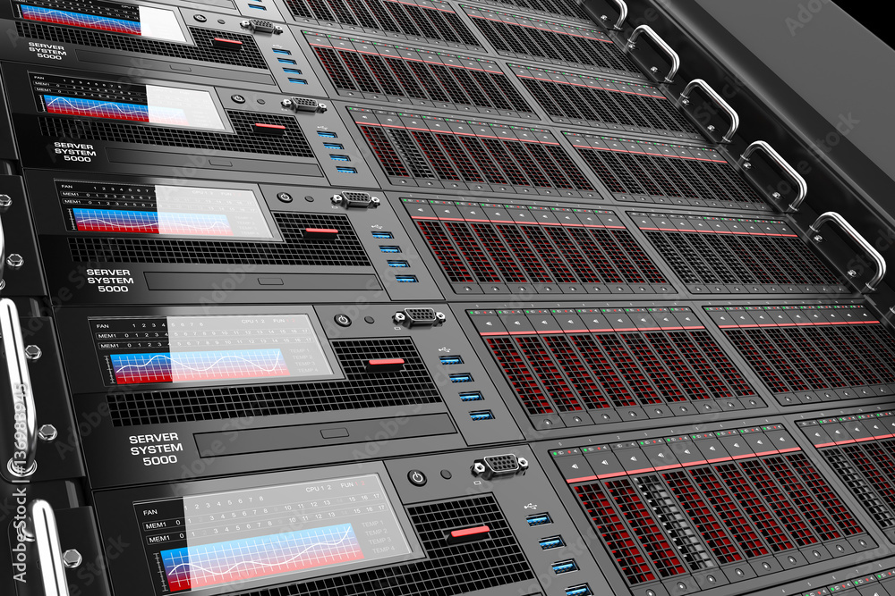 Server rack panels in data center Stock Illustration | Adobe Stock