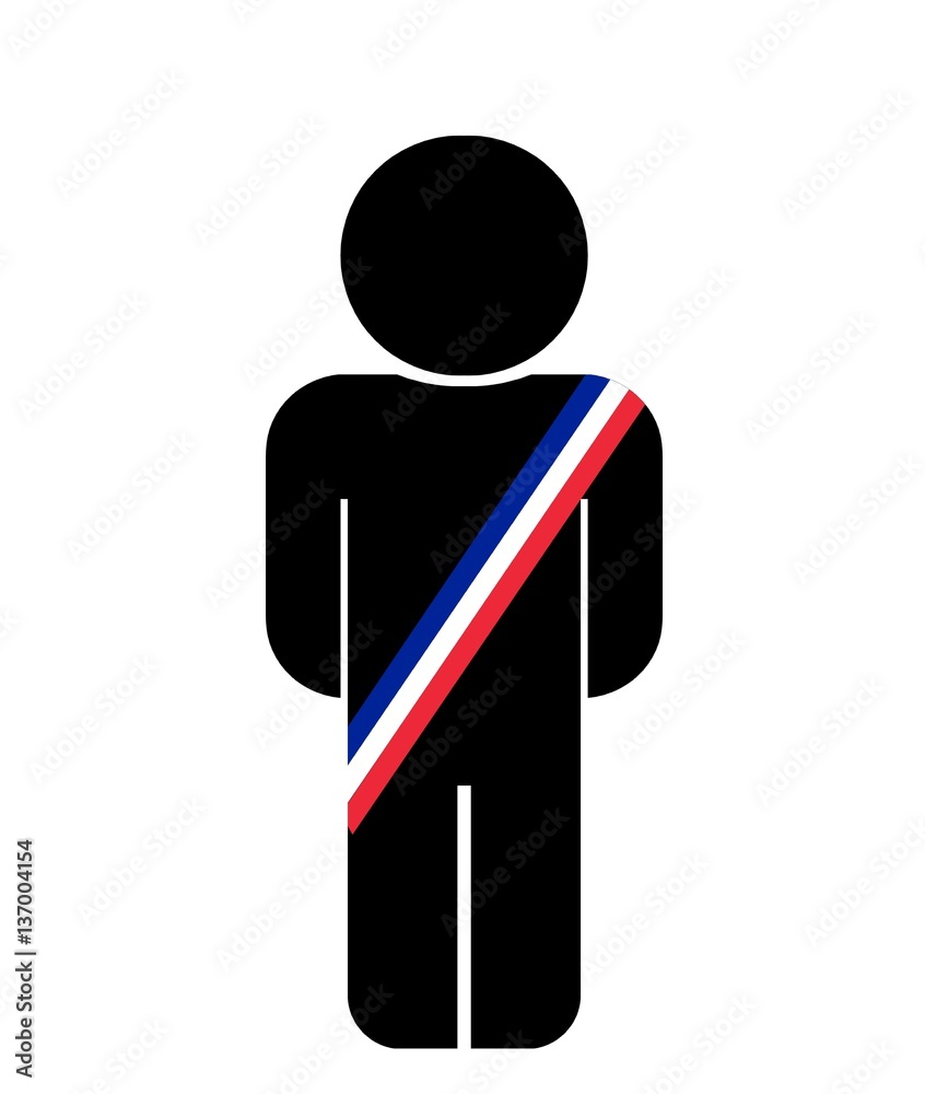 Elu ou maire de la république française Stock Illustration | Adobe Stock