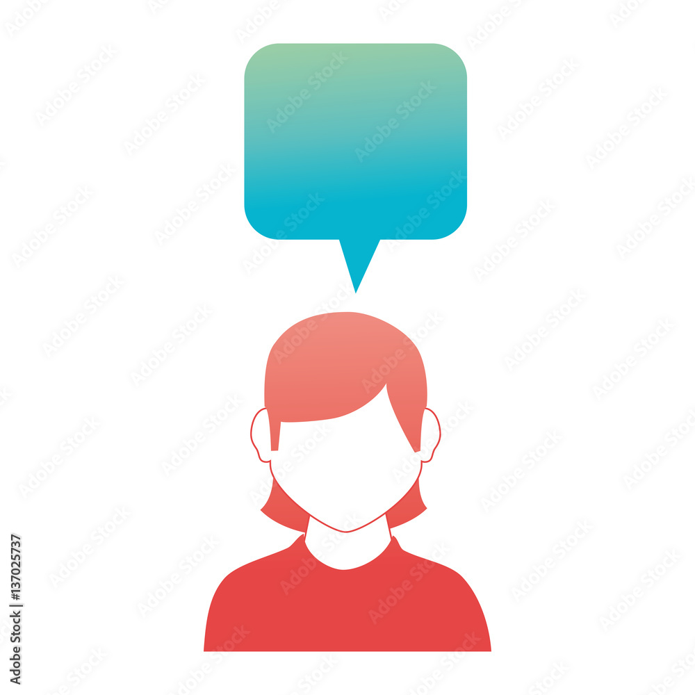 rounded square callout for dialogue with girl half body and without ...