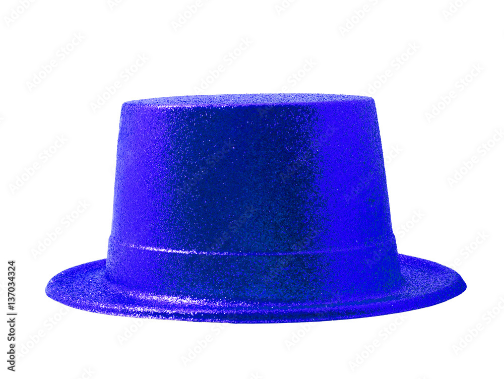 Blue party hat isolated on white with clipping path. Stock-Foto | Adobe ...