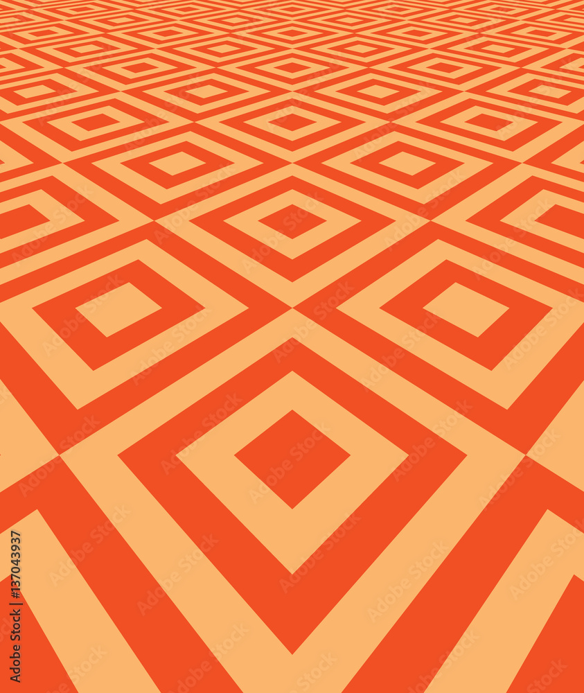 Vector illustration of pattern with orange squares. Stock Vector ...