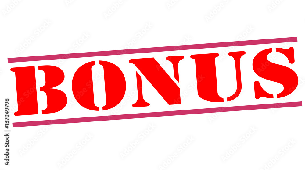 Bonus stamp on white, vector illustration Stock Vector | Adobe Stock