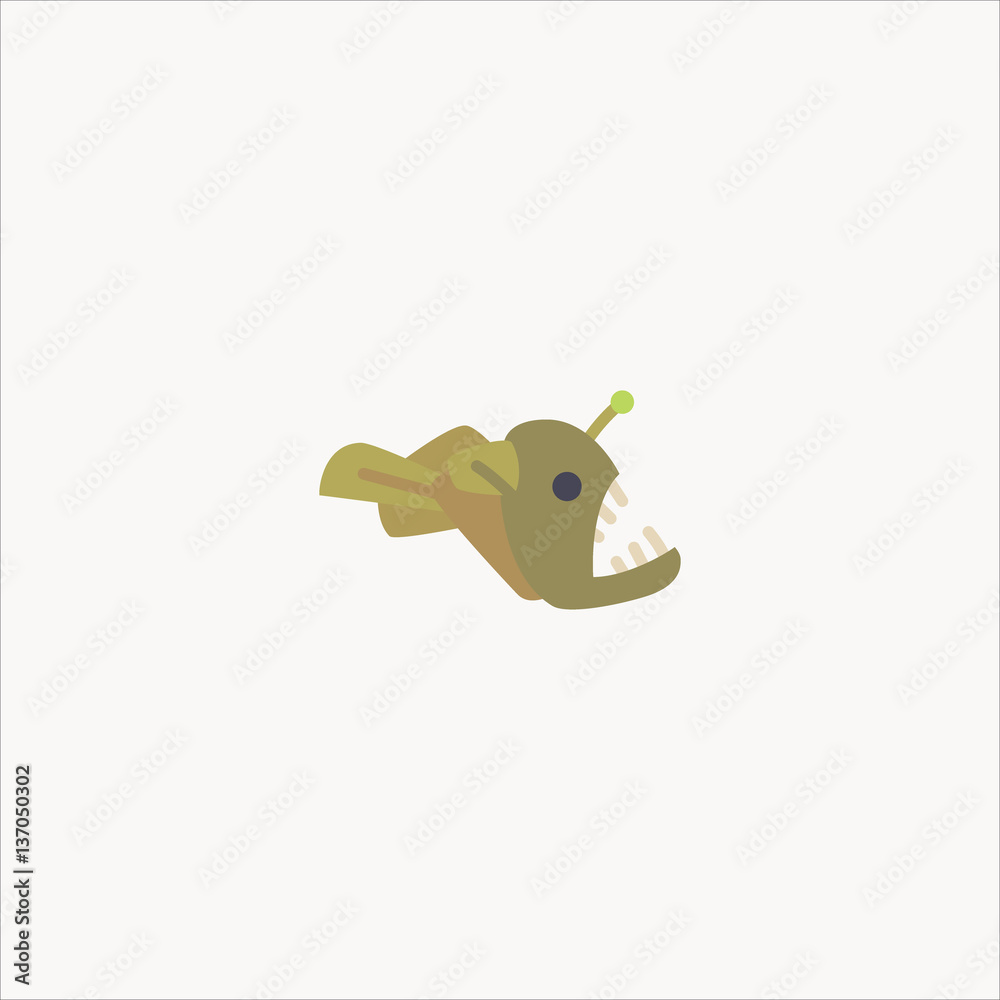 angler icon flat design Stock Vector | Adobe Stock