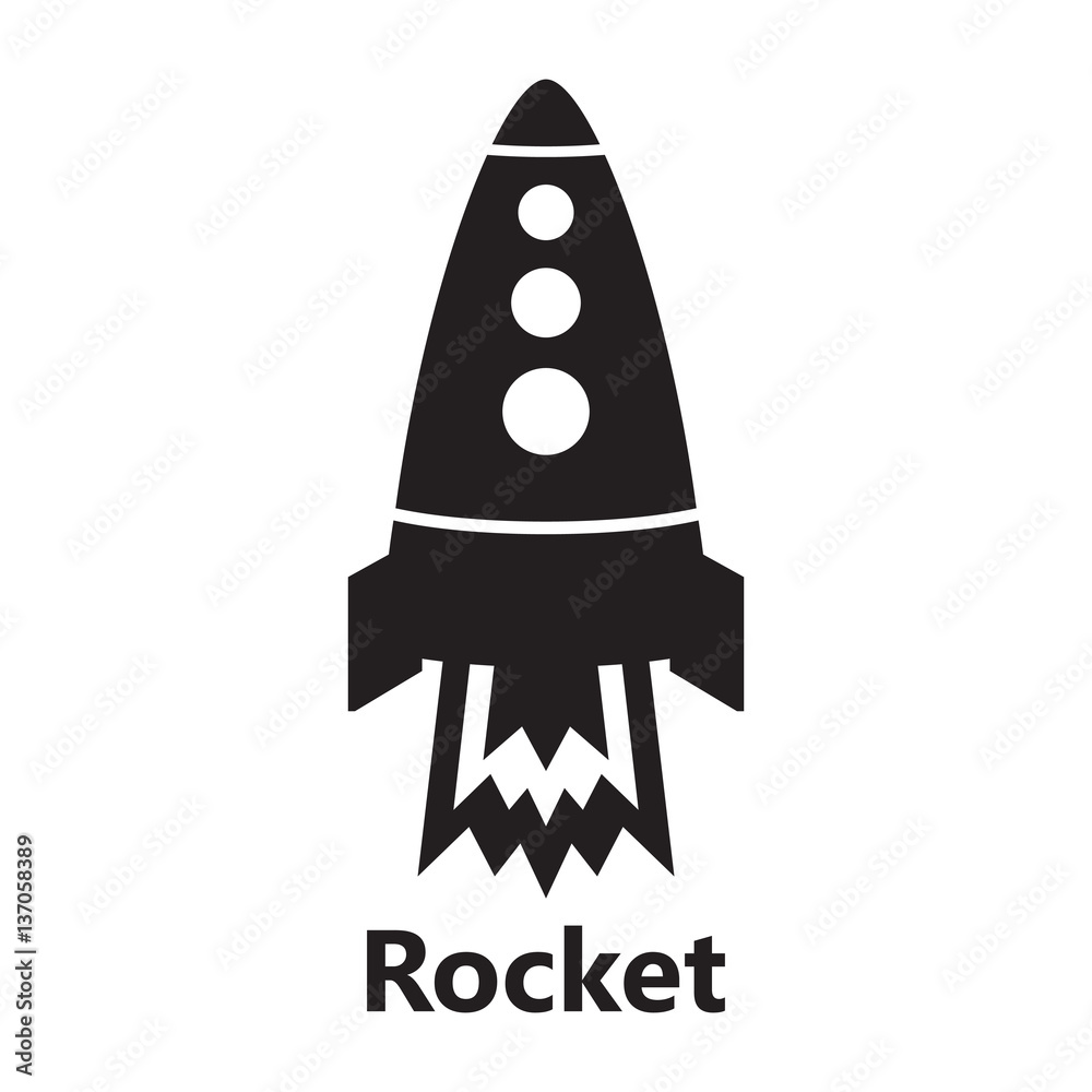 Rocket Ship Silhouette