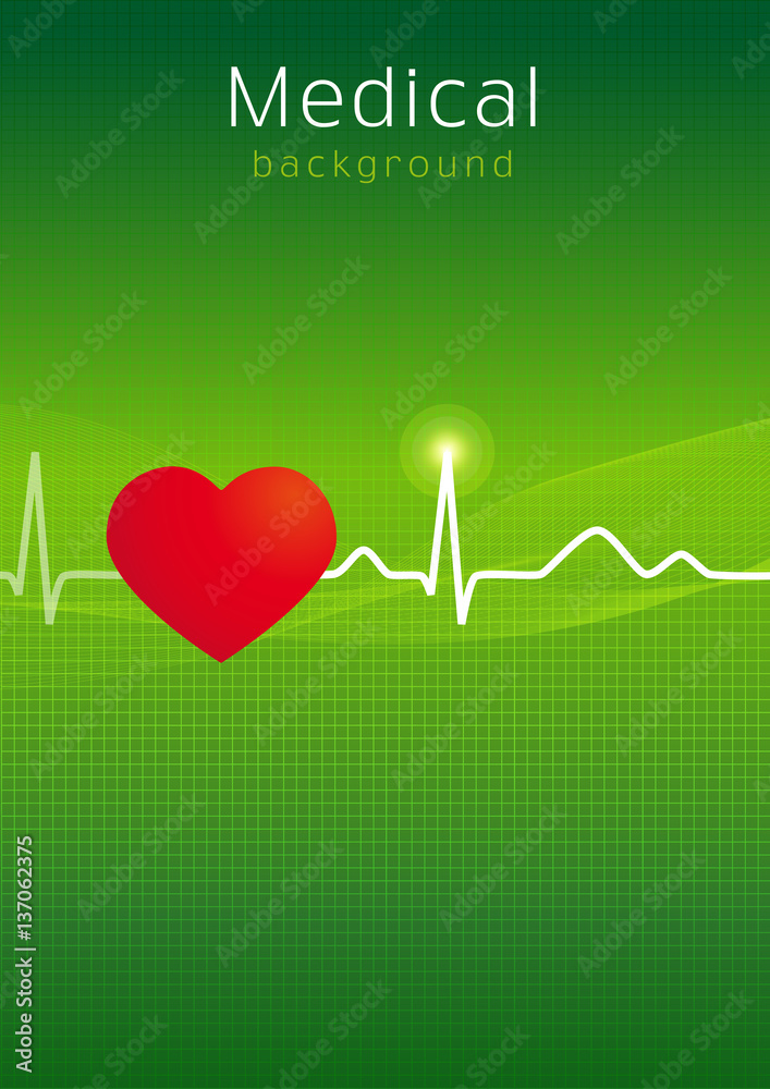 Medical folder background. Outpatient card cover design in standard ...