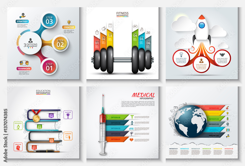 Vector abstract templates for infographics. Stock Vector | Adobe Stock