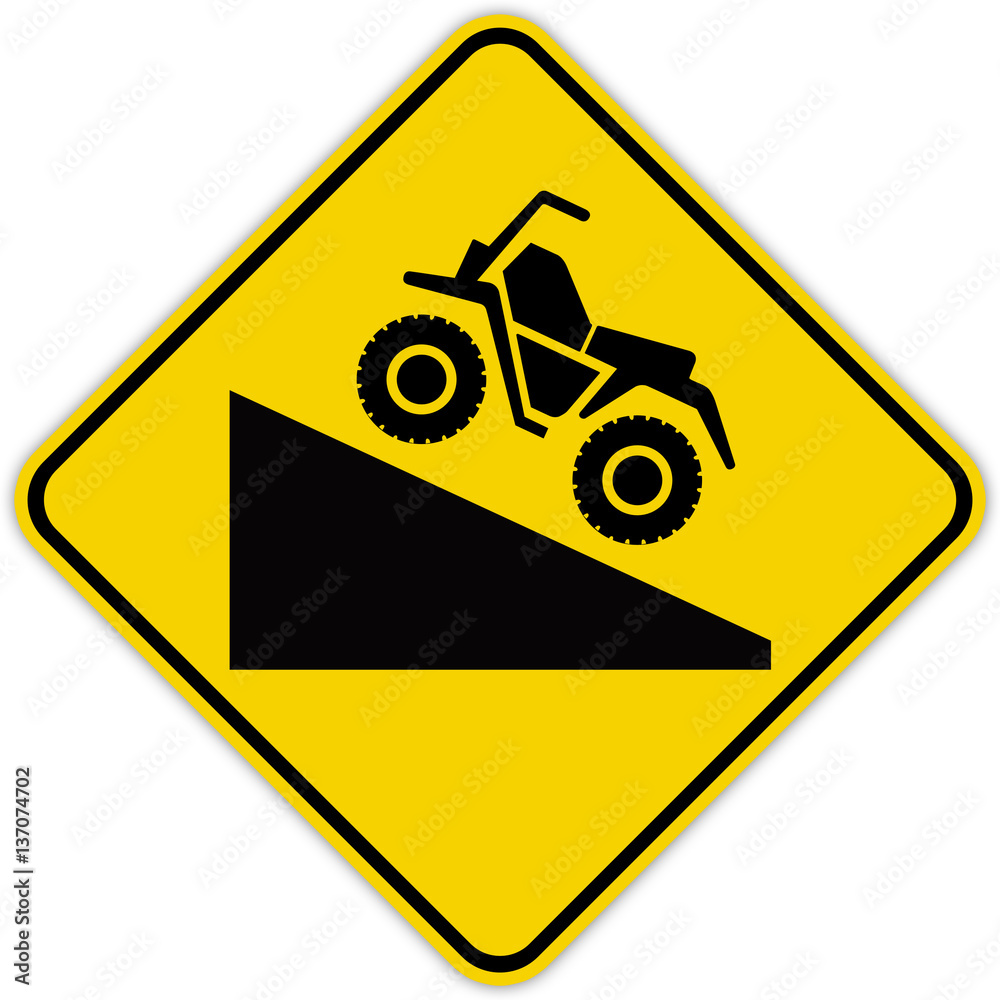 Panneau routier au Québec : Pente raide ascendante Stock Illustration ...