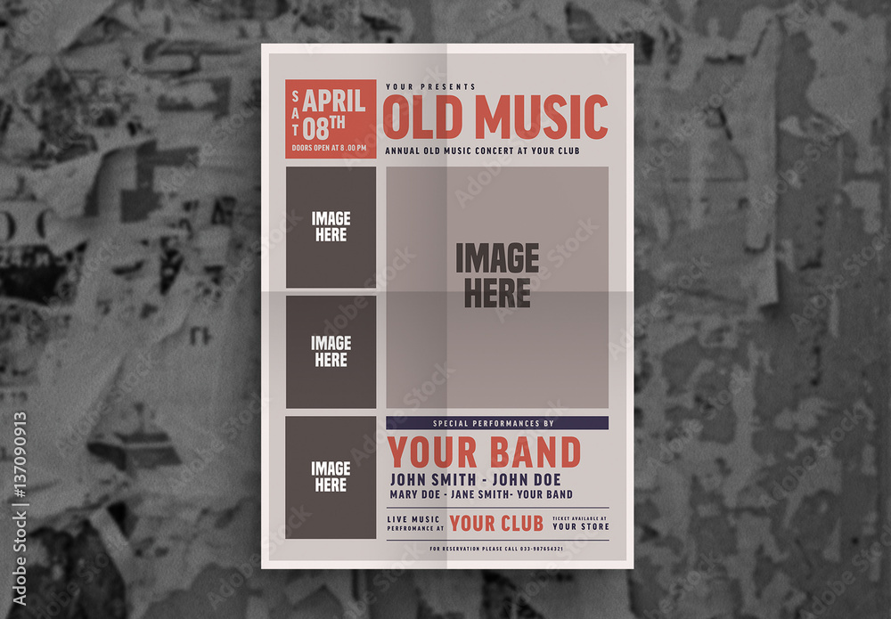 News Style Flyer Layout Stock Template | Adobe Stock