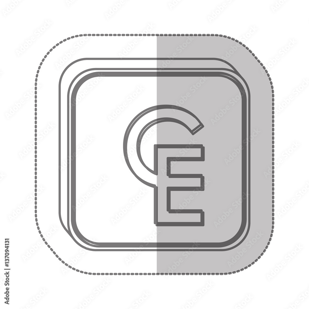 ECU currency symbol icon image, vctor illustration Stock Vector | Adobe ...