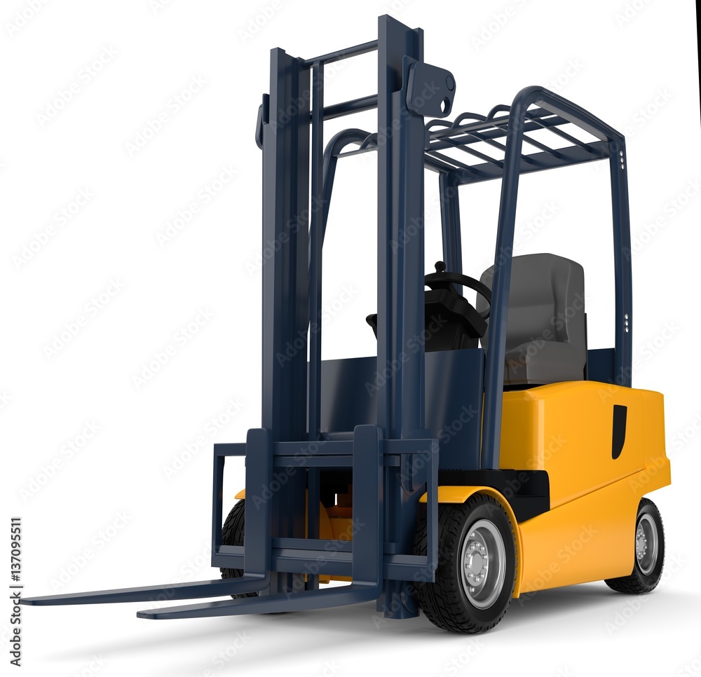 Gabelstapler als Freisteller Stock-Illustration | Adobe Stock