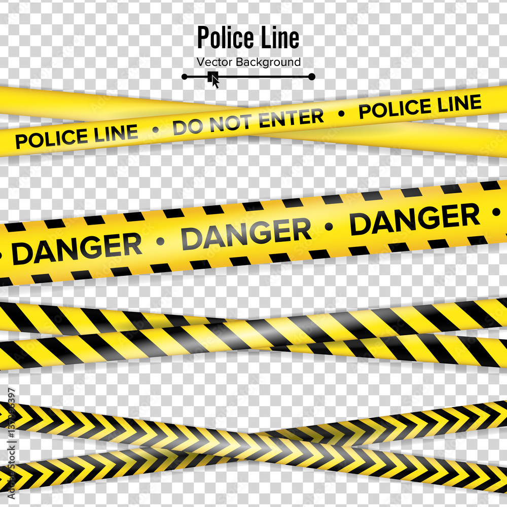 Yellow With Black Police Line. Do Not Enter, Danger. Security ...