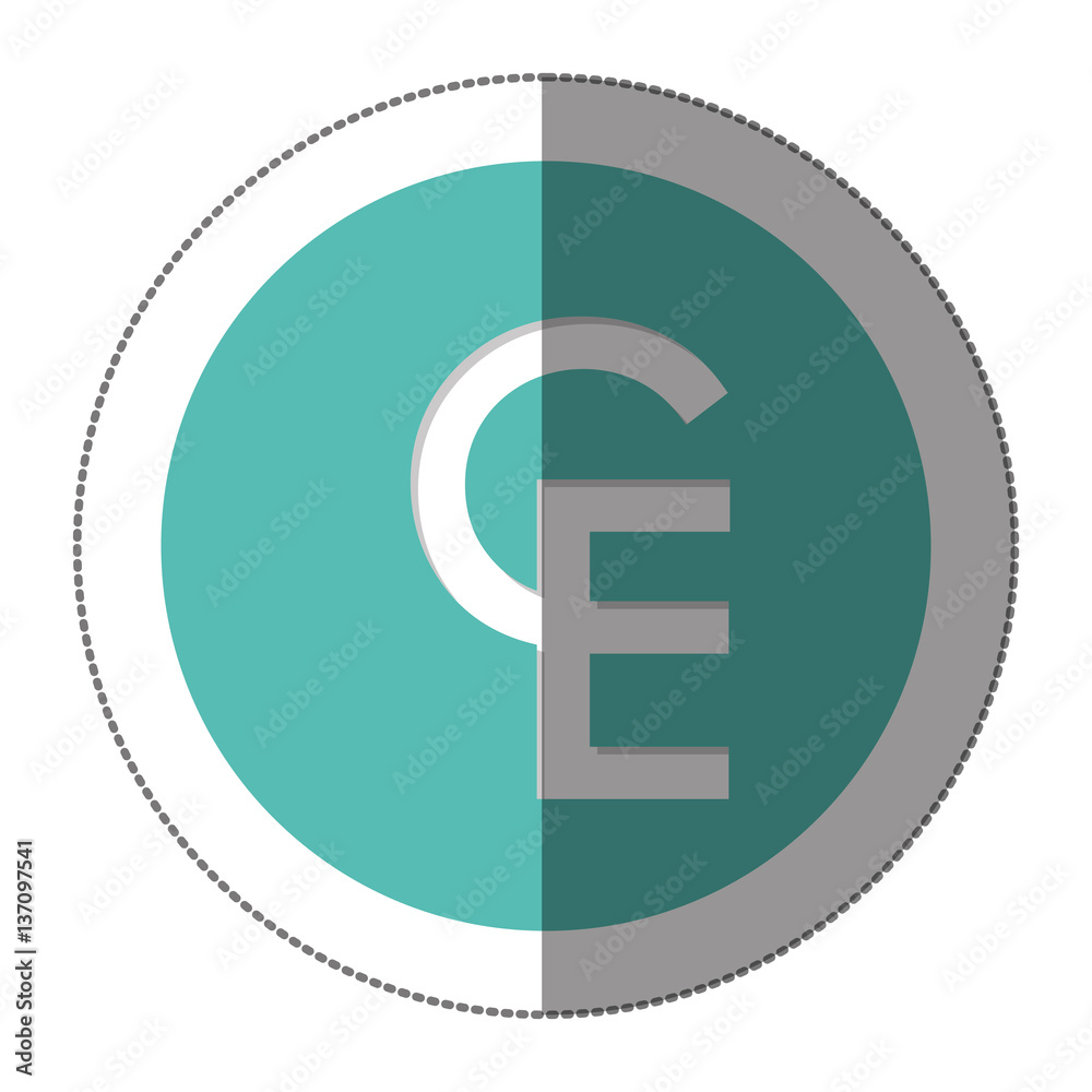 ECU currency symbol icon image, vctor illustration Stock Vector | Adobe ...
