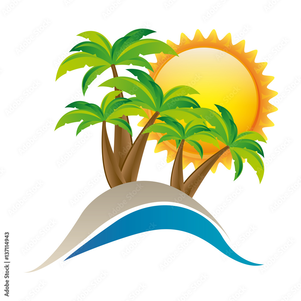 symbol beach icon image, vector illustration design Stock Vector ...