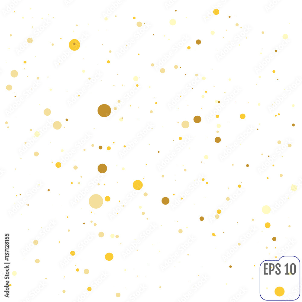 Gold Confetti Vector