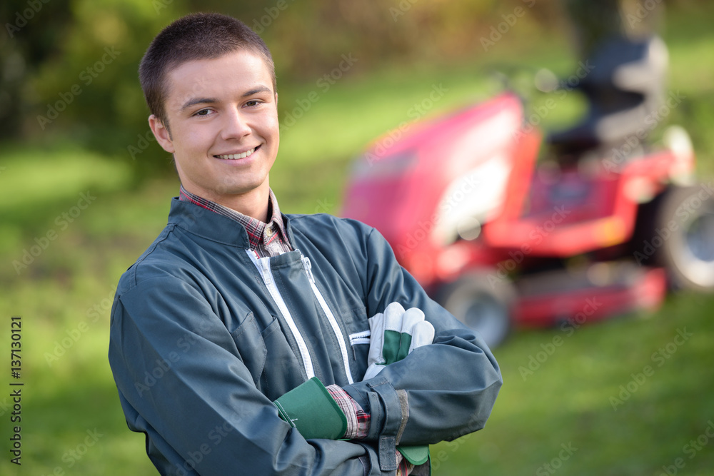 gardener confidently posing Stock Photo | Adobe Stock