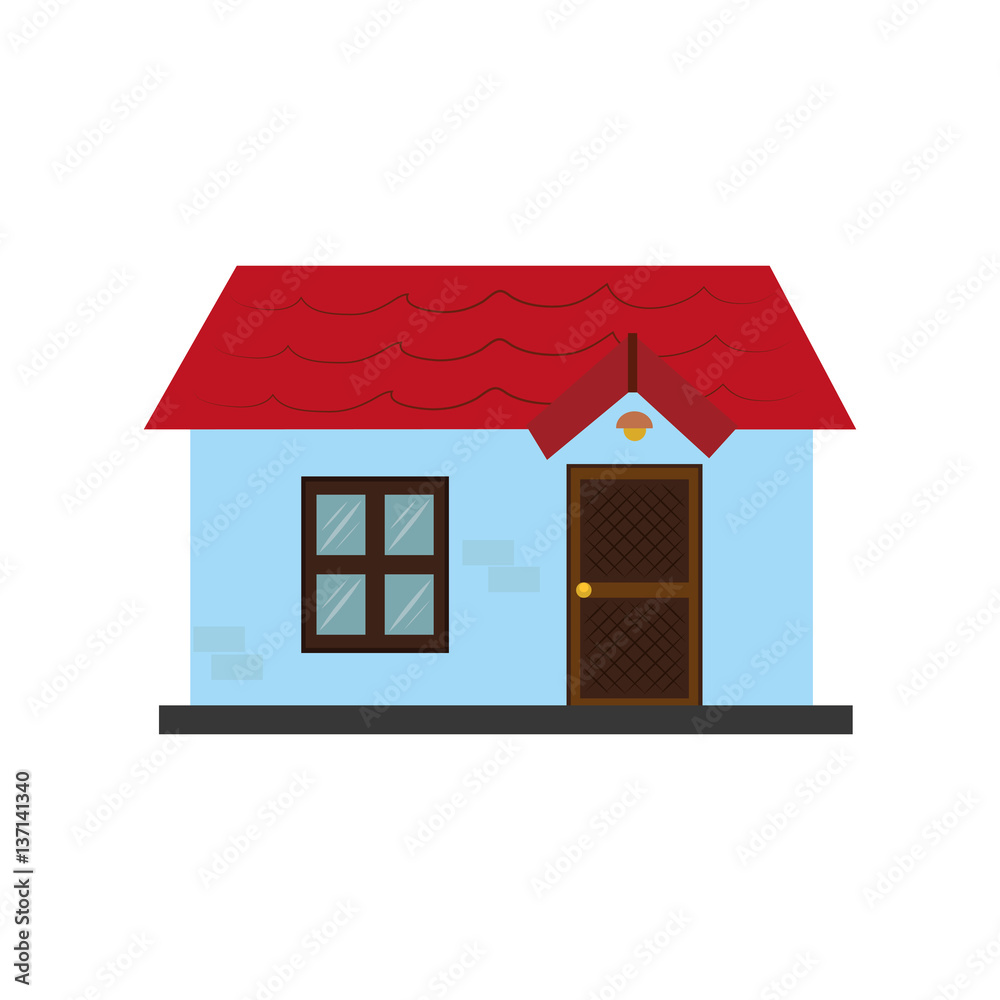 colorful silhouette with little house vector illustration Stock Vector ...