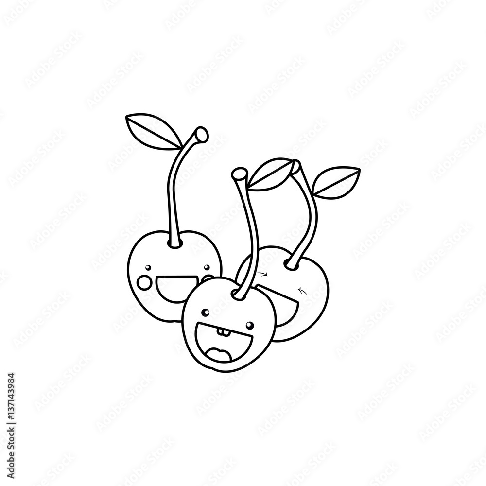 Line drawing fruit Stock Vector | Adobe Stock
