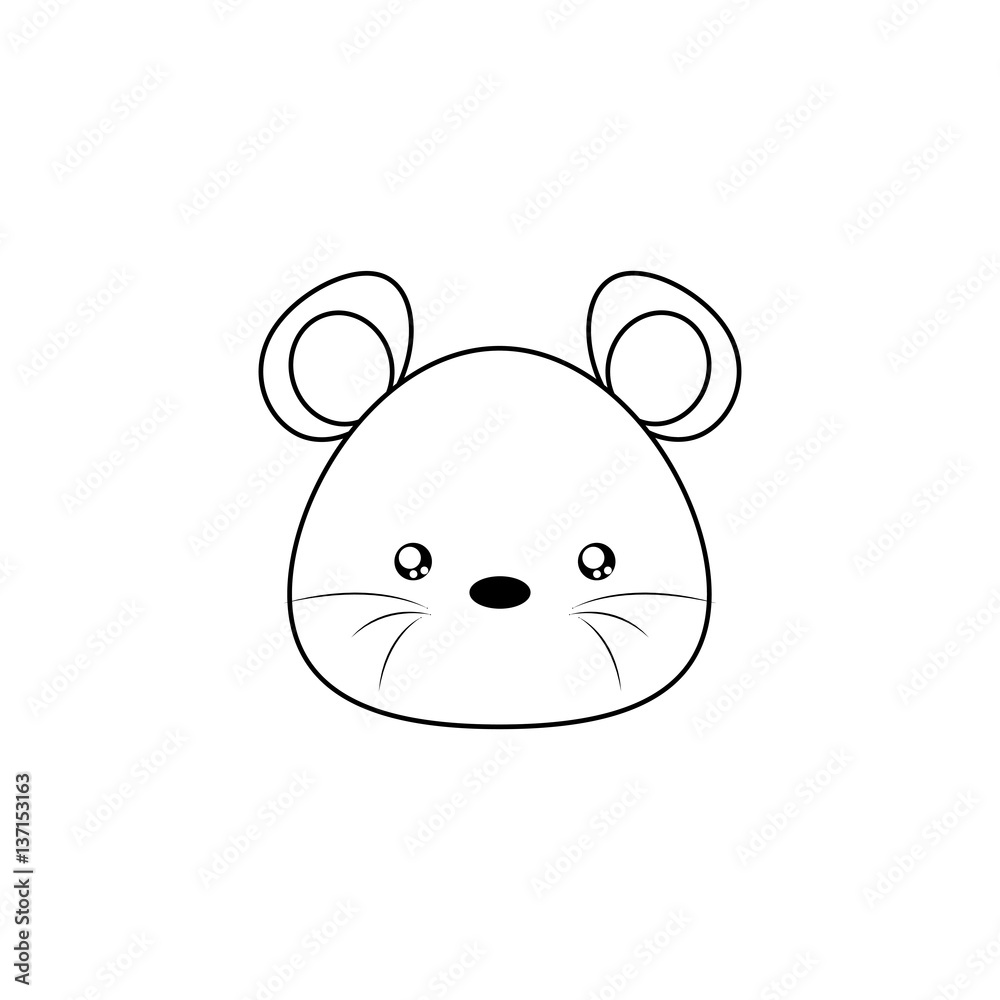 mouse Drawing Face Stock Vector | Adobe Stock
