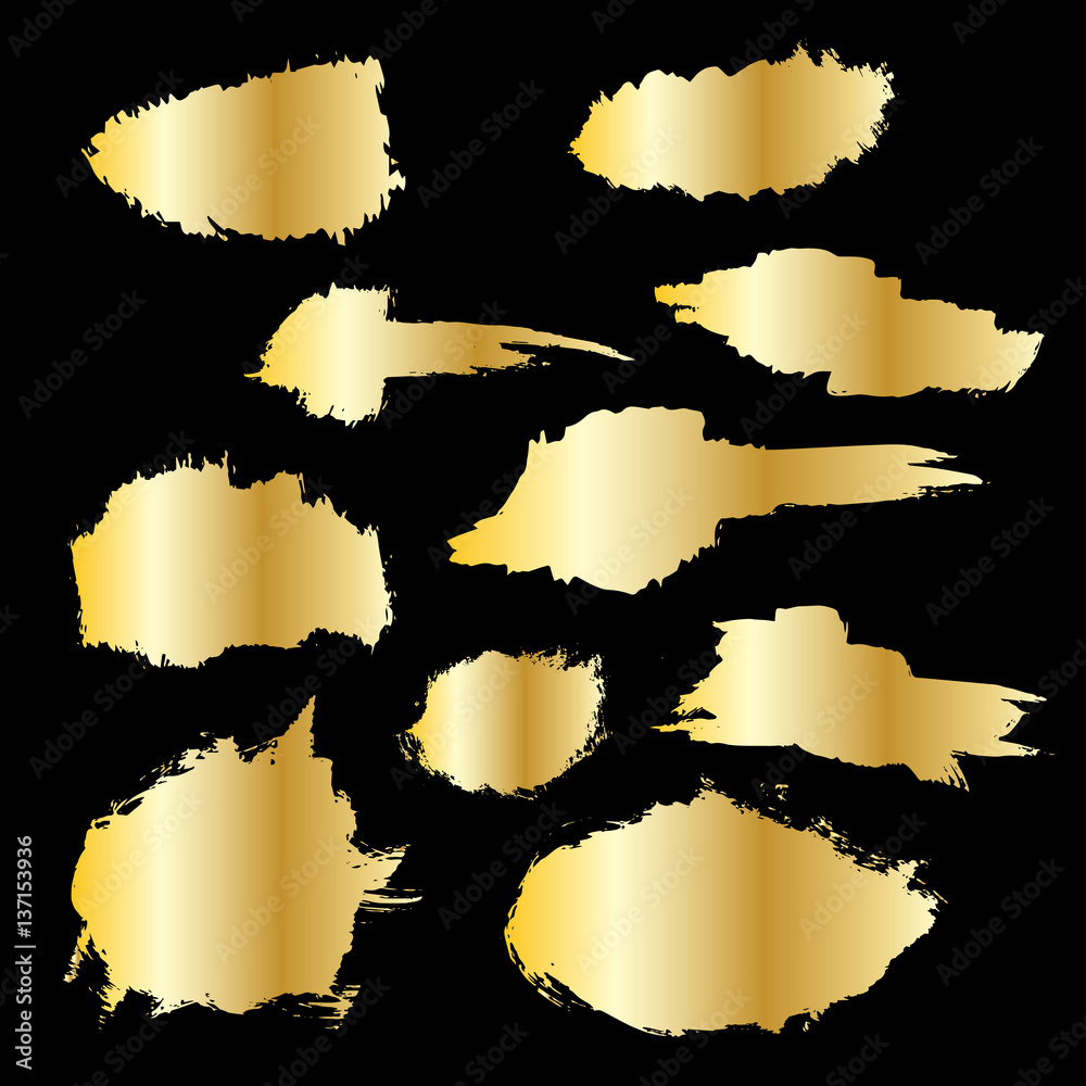 gold vector template set of grunge banners abstract backgrounds for ...
