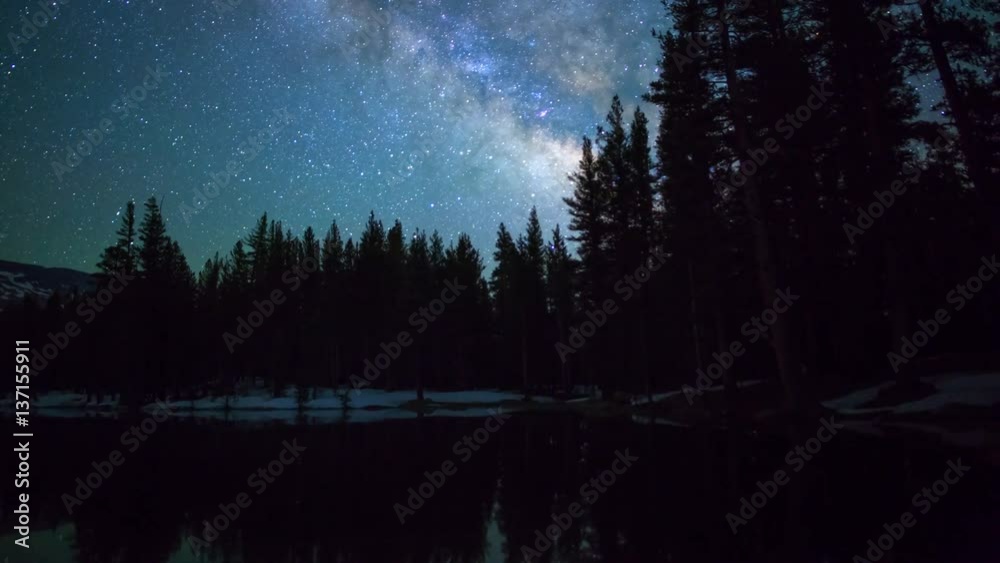 MoCo Tracking Astro Timelapse of Milky Way over Alpine Forest in ...