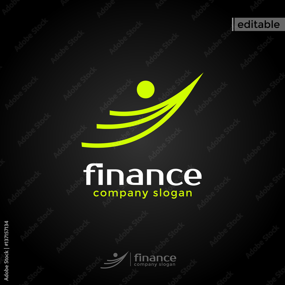 people finance logo. modern eye catching logo with green color Stock ...