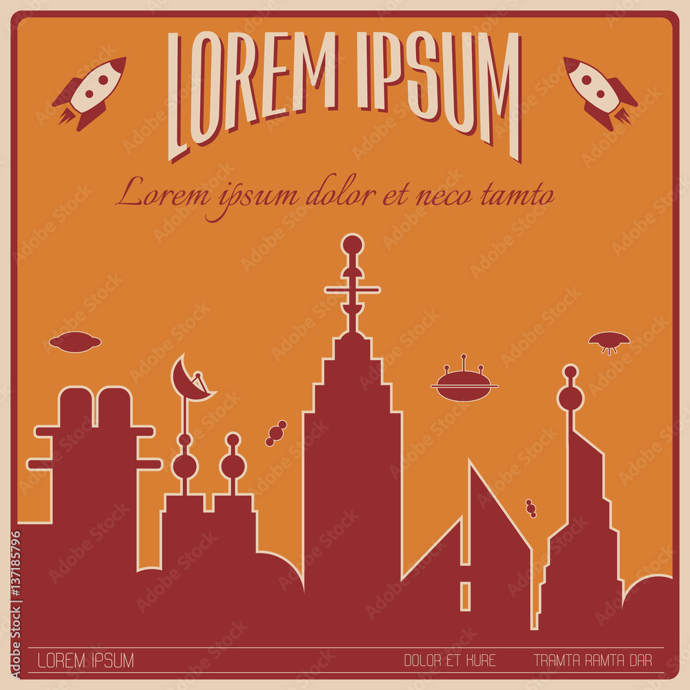 Vector city poster illustration Stock Vector | Adobe Stock