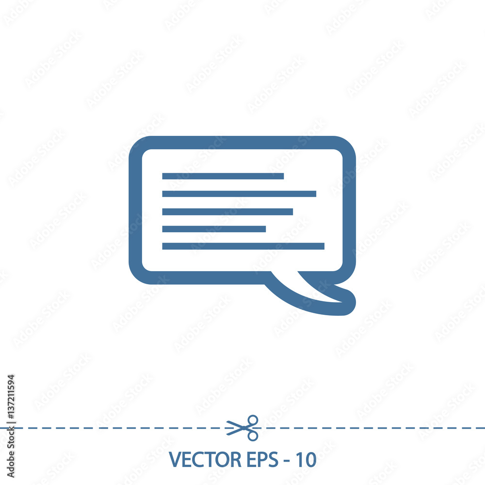 Icon of dialog, vector illustration. Flat design style Stock Vector ...