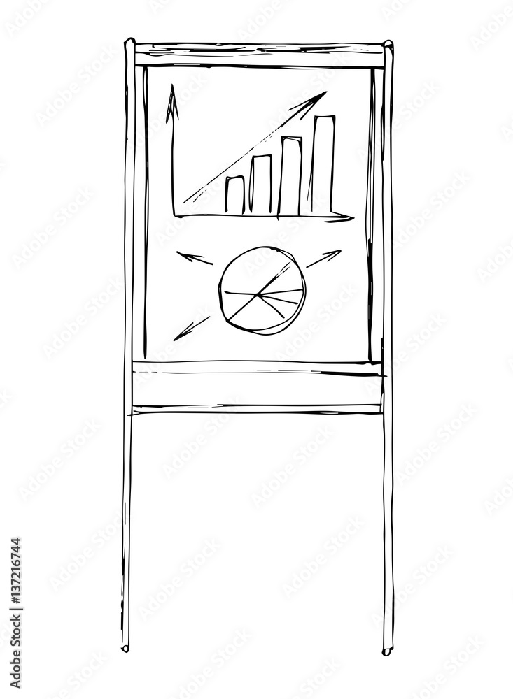 Flip chart isolated on white background. Sketch. Vector Stock Vector ...