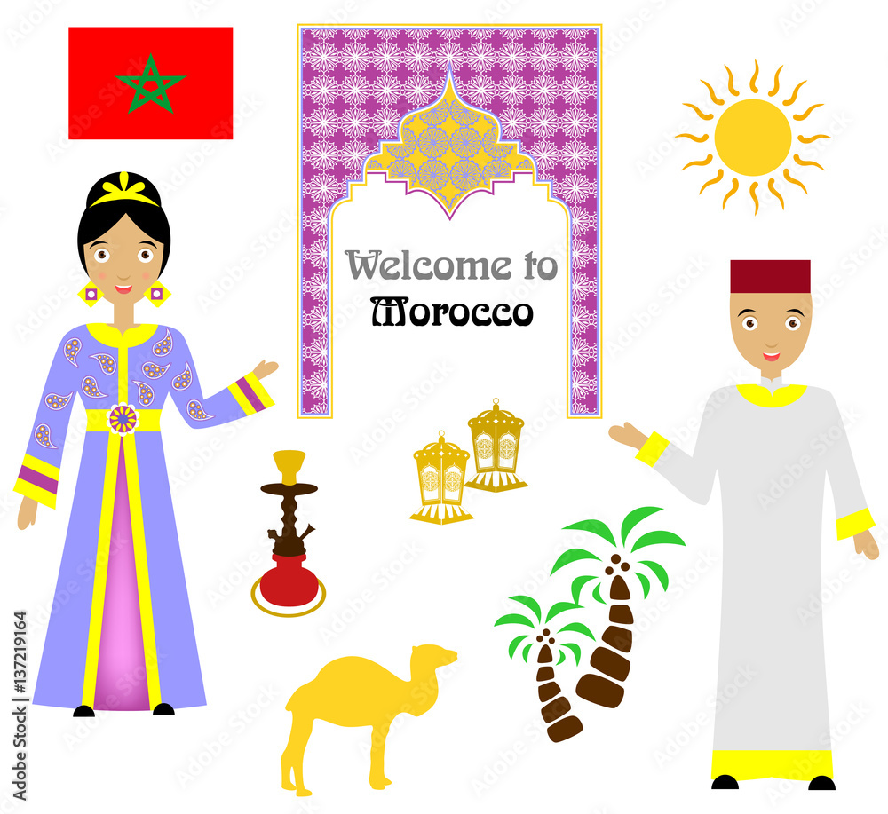 the morocco set Stock Vector | Adobe Stock