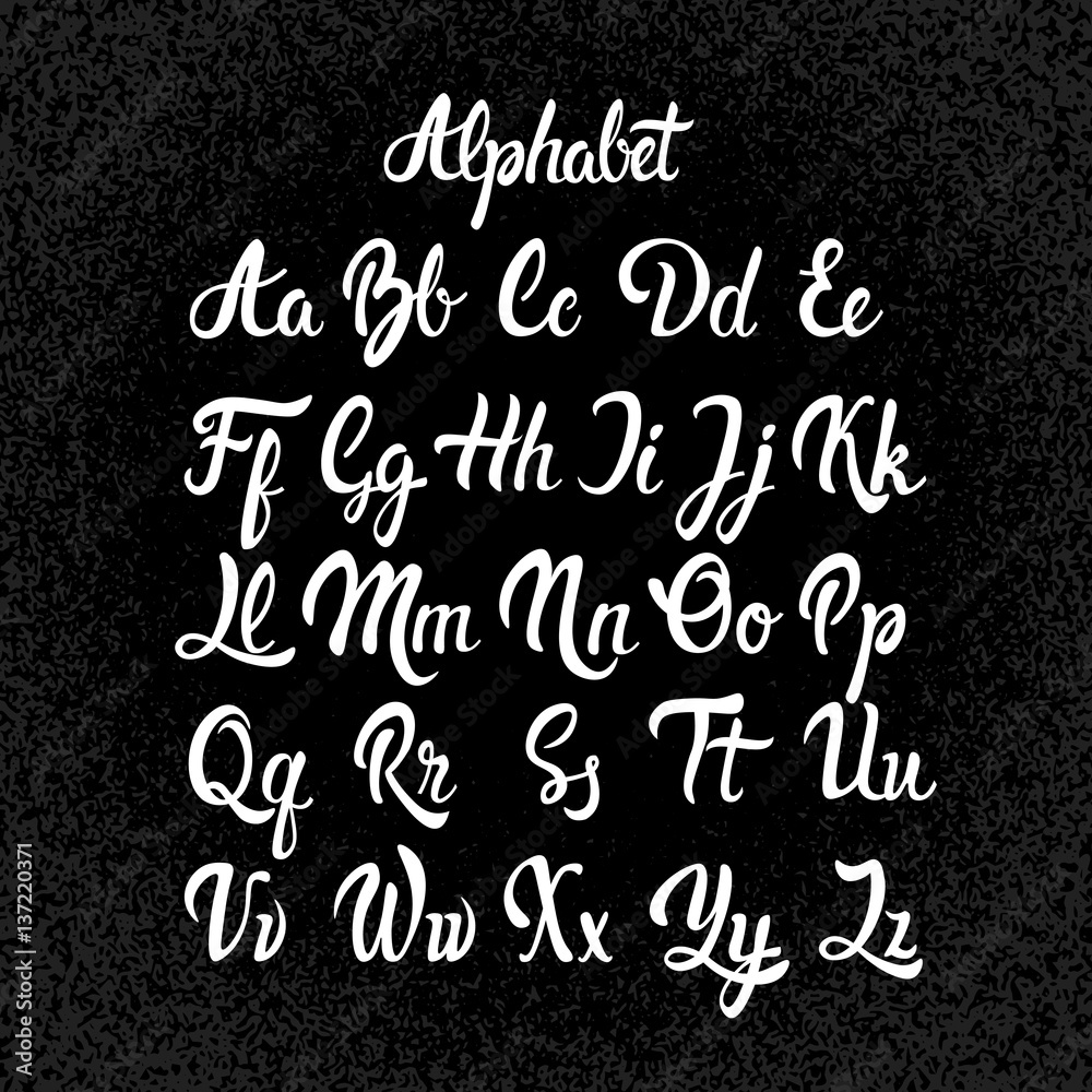Alphabet Letters Collection Text Lettering Set Vector Illustration ...
