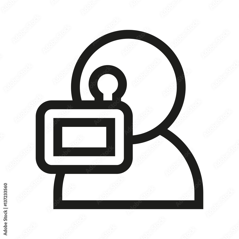 Videographer linear icon. Thin line illustration. Vector isolated ...