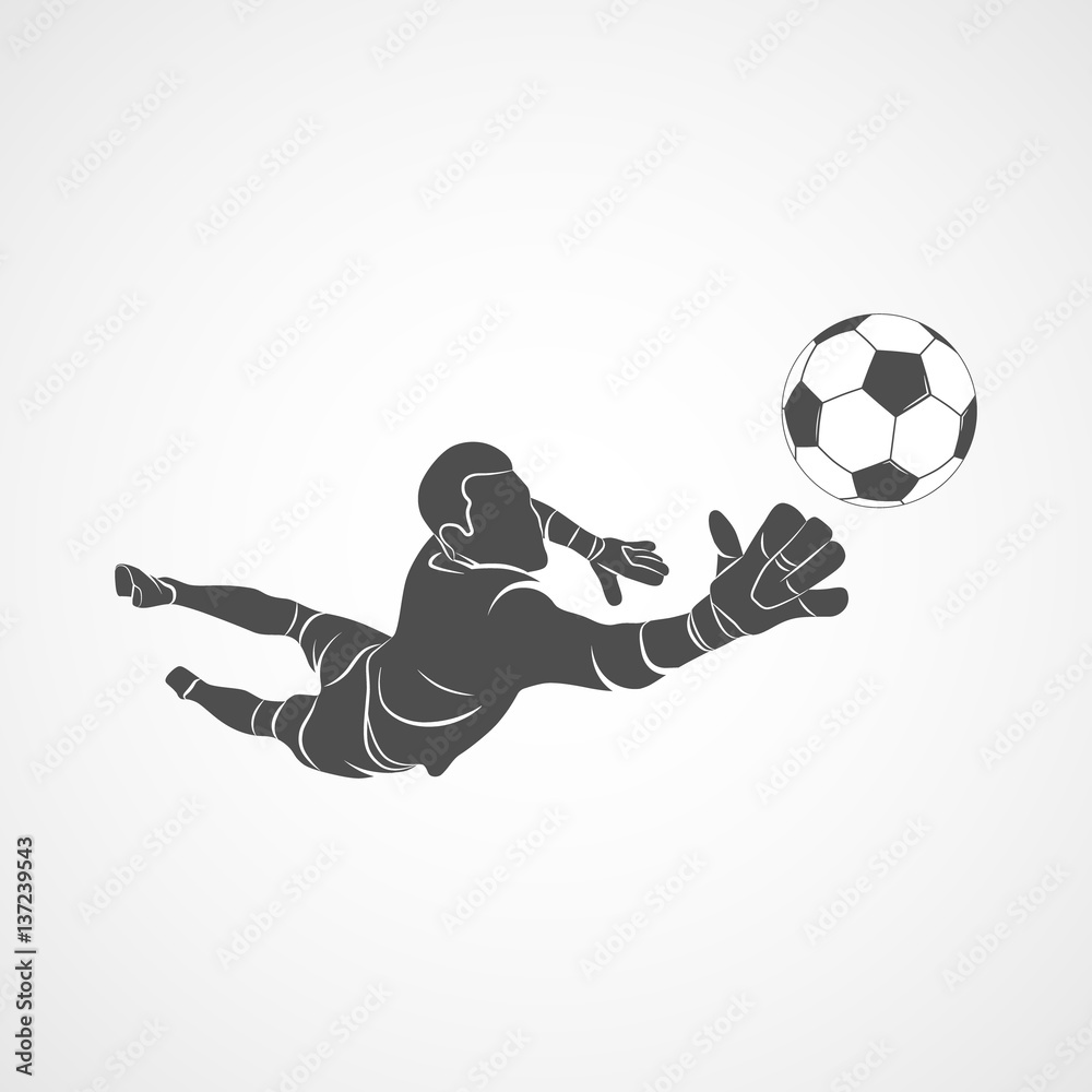 goalkeeper, ball icon Stock Vector | Adobe Stock
