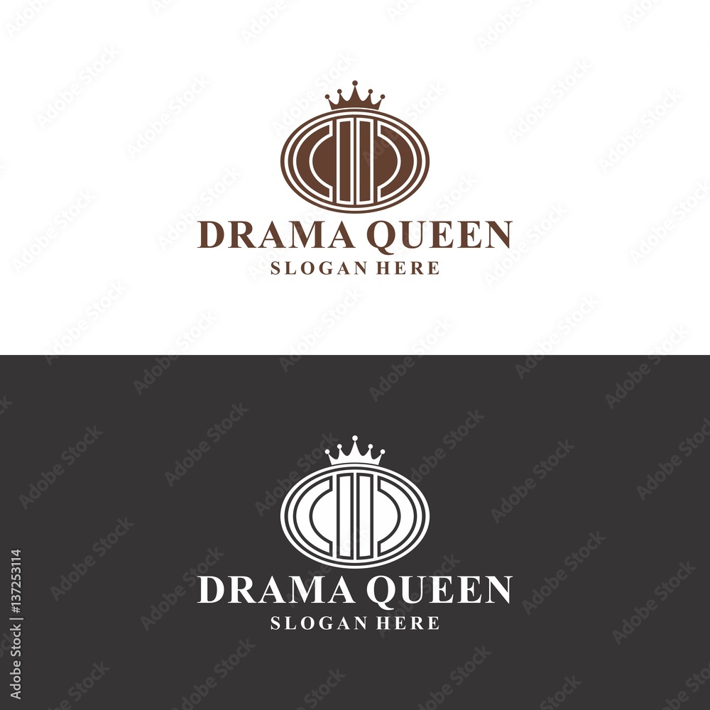 Drama Queen Logo in vector Stock Vector | Adobe Stock