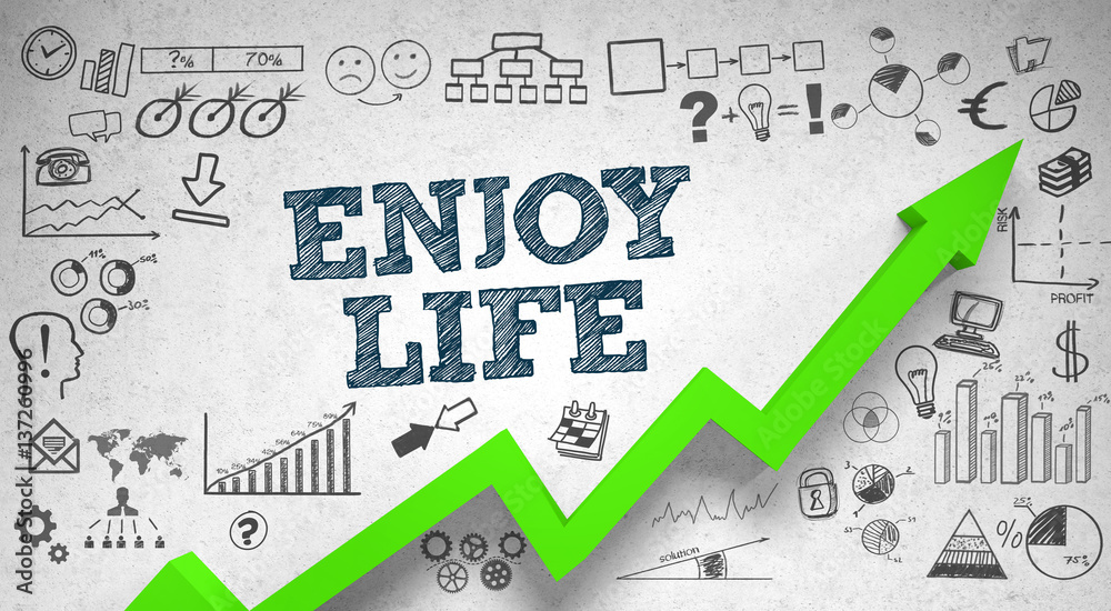 Enjoy life / Wall / Symbols Stock Illustration | Adobe Stock