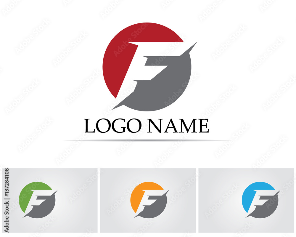 F letter logo and icons template vector Stock Vector | Adobe Stock