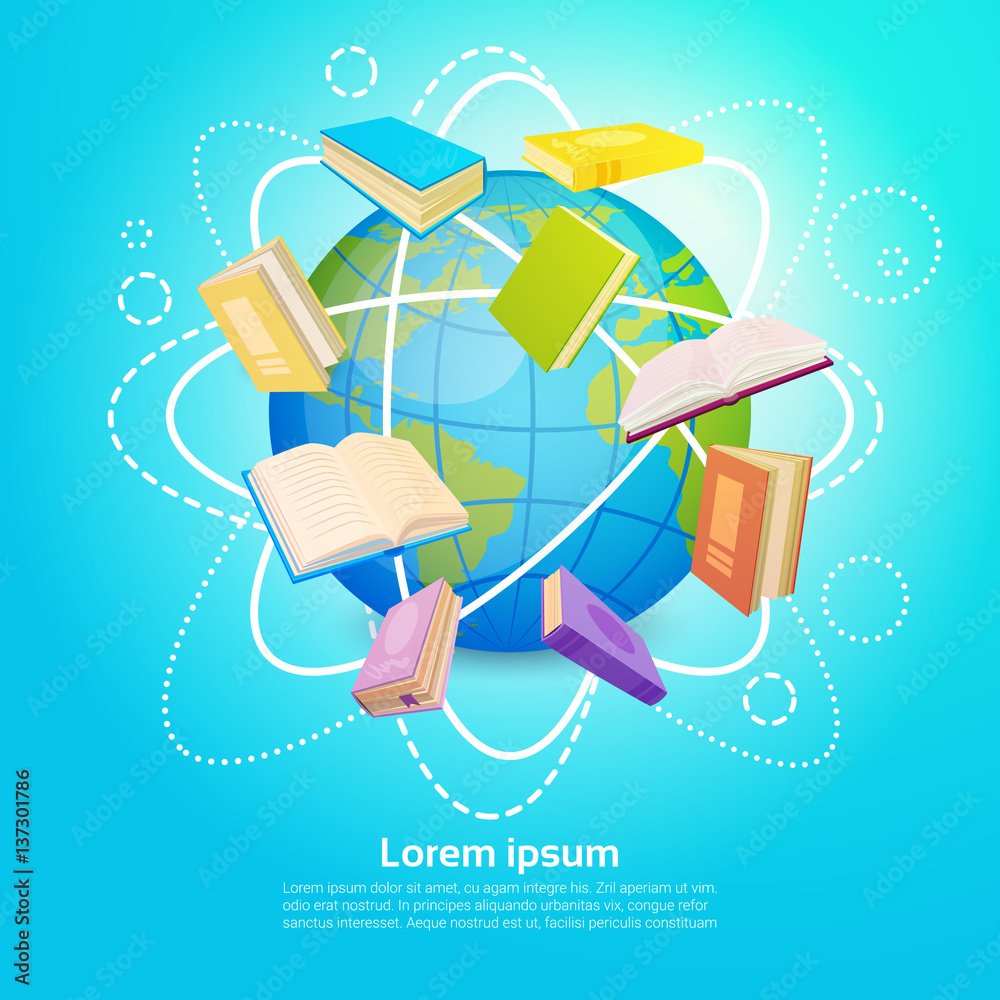 Books Library Read School Education Global Knowledge Concept Flat ...