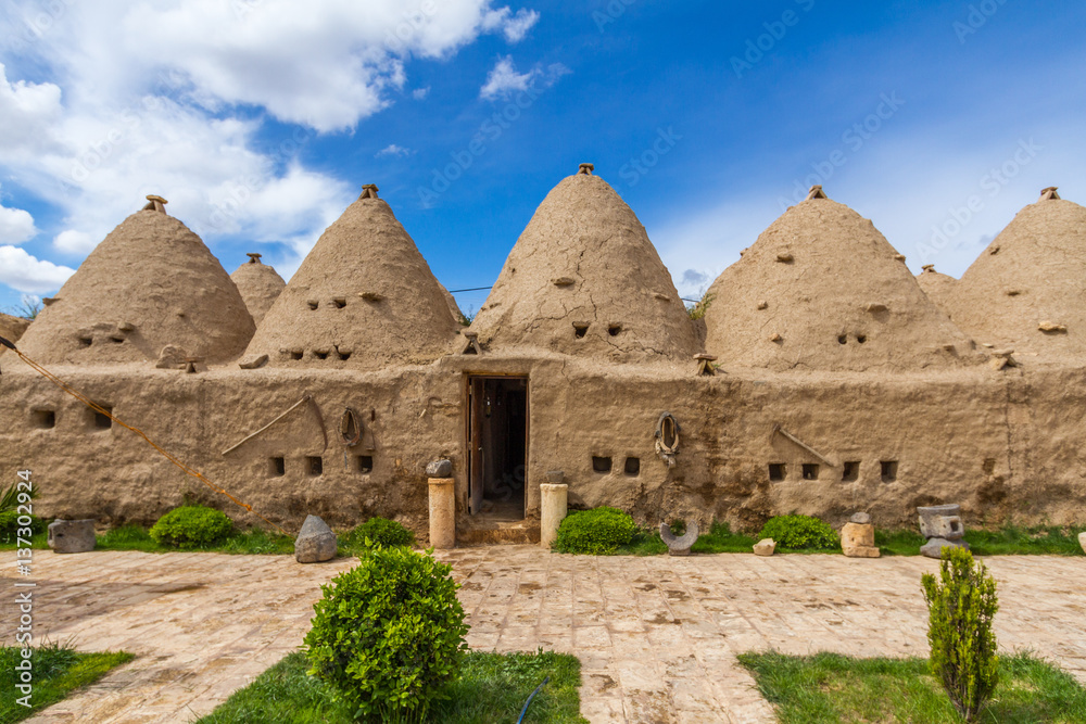 Harran, Sanliurfa. Photo of the typical Harran house. Houses is made of ...