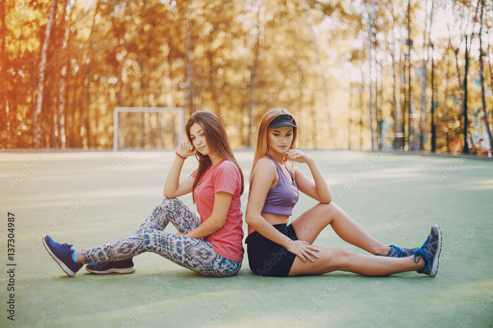 sports girls outdoors Stock Photo | Adobe Stock