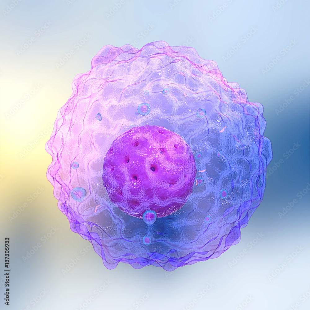 Ilustrace „3D render,illustration.Lymphocytes are white blood cells or ...
