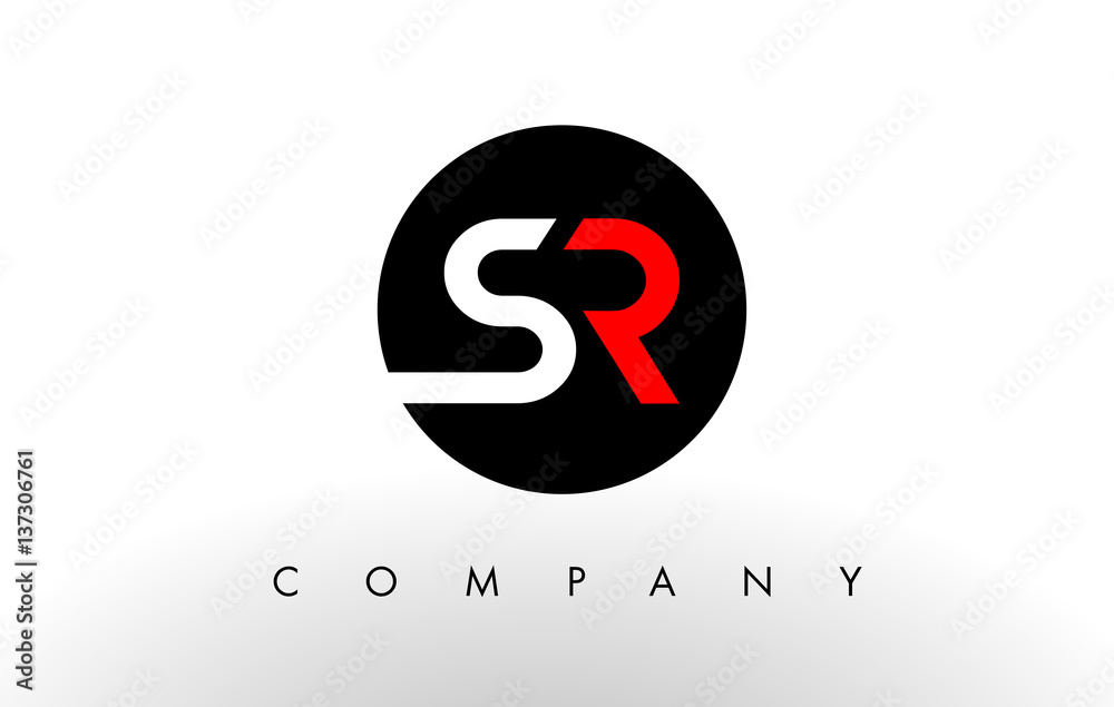 SR Logo. Letter Design Vector. Stock Vector | Adobe Stock