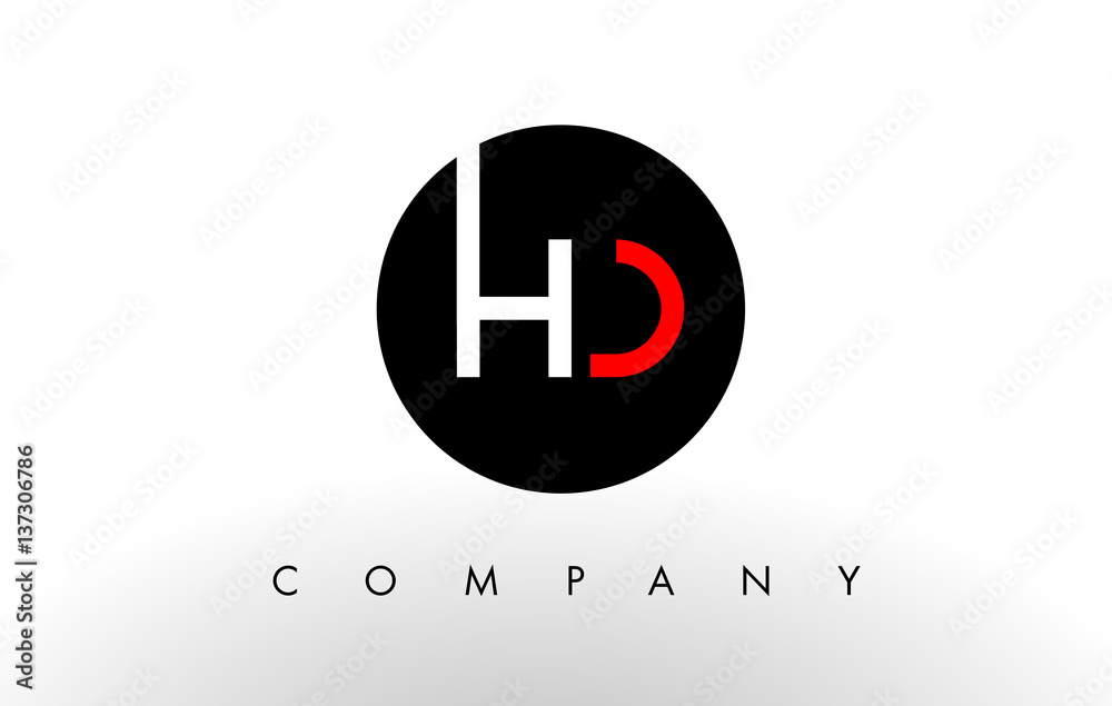 HD Logo. Letter Design Vector. Stock Vector | Adobe Stock