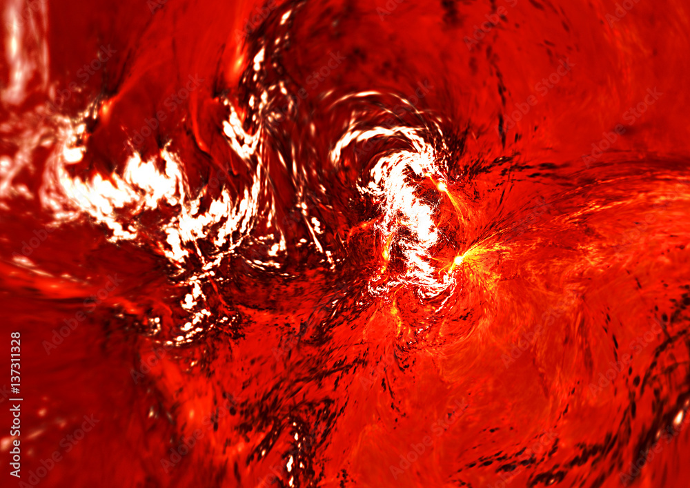 Abstract red hot surface. Molten lava liquid background. Vibrant ...
