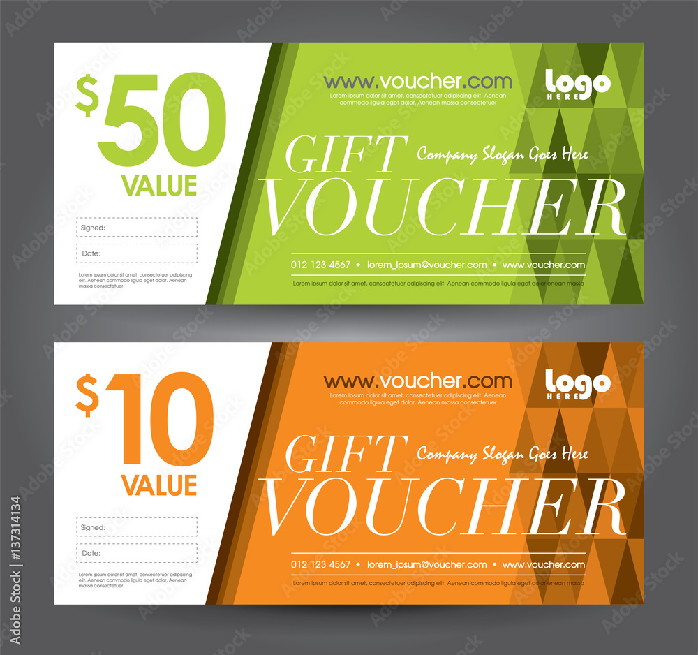 Discount voucher template with clean and modern pattern Stock Vector ...