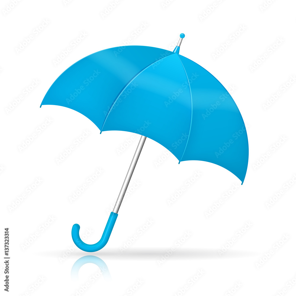 blue umbrella on white background Stock Vector | Adobe Stock
