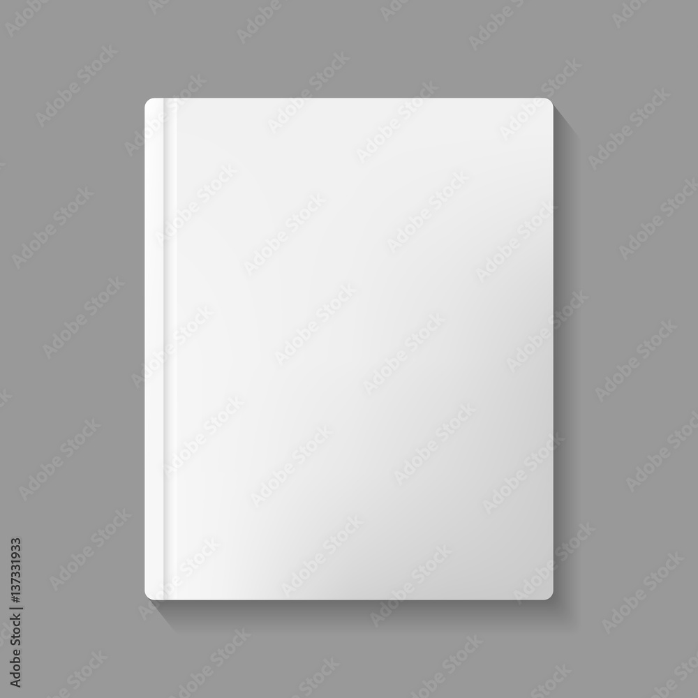 Blank realistic book template, vector mockup Stock Vector | Adobe Stock