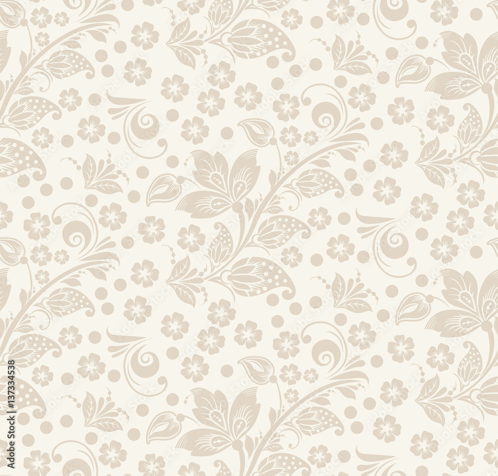 Romantic seamless floral pattern. Seamless pattern can be used for ...